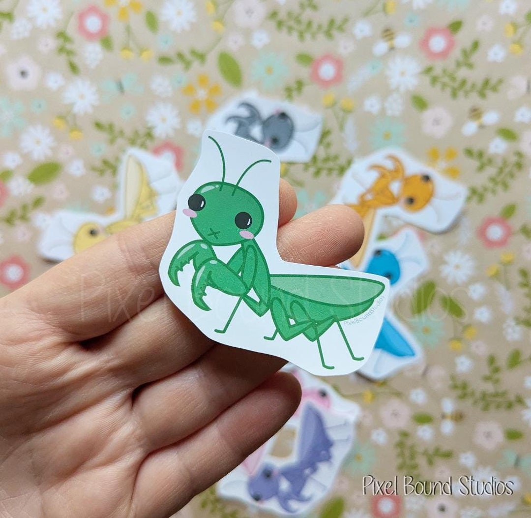 Chibi Cute Chinese Praying Mantis Stickers and Magnets - Etsy