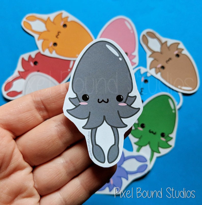 Chibi Squid Stickers and Magnets - Etsy
