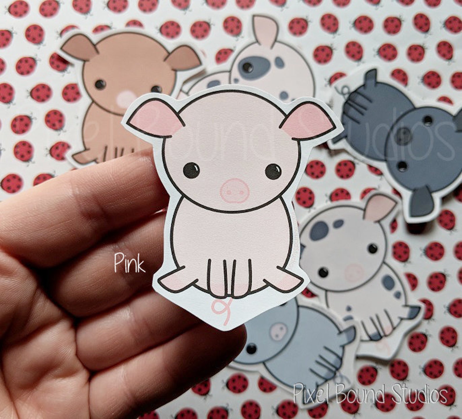 Chibi Piggy Stickers and Magnets | Etsy