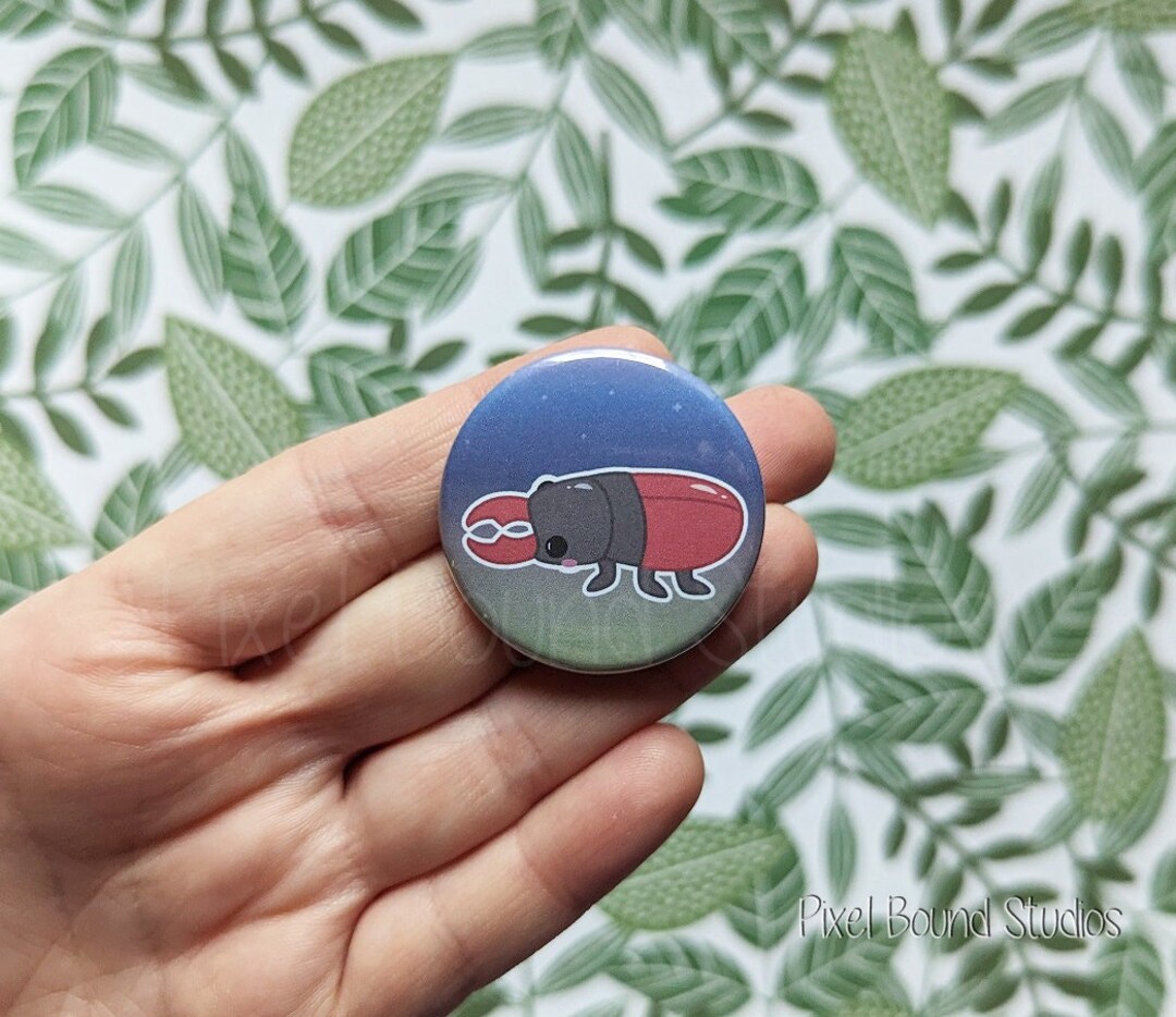 Chibi Cute Stag Beetle Insect Art 1.5 Inch Button - Etsy
