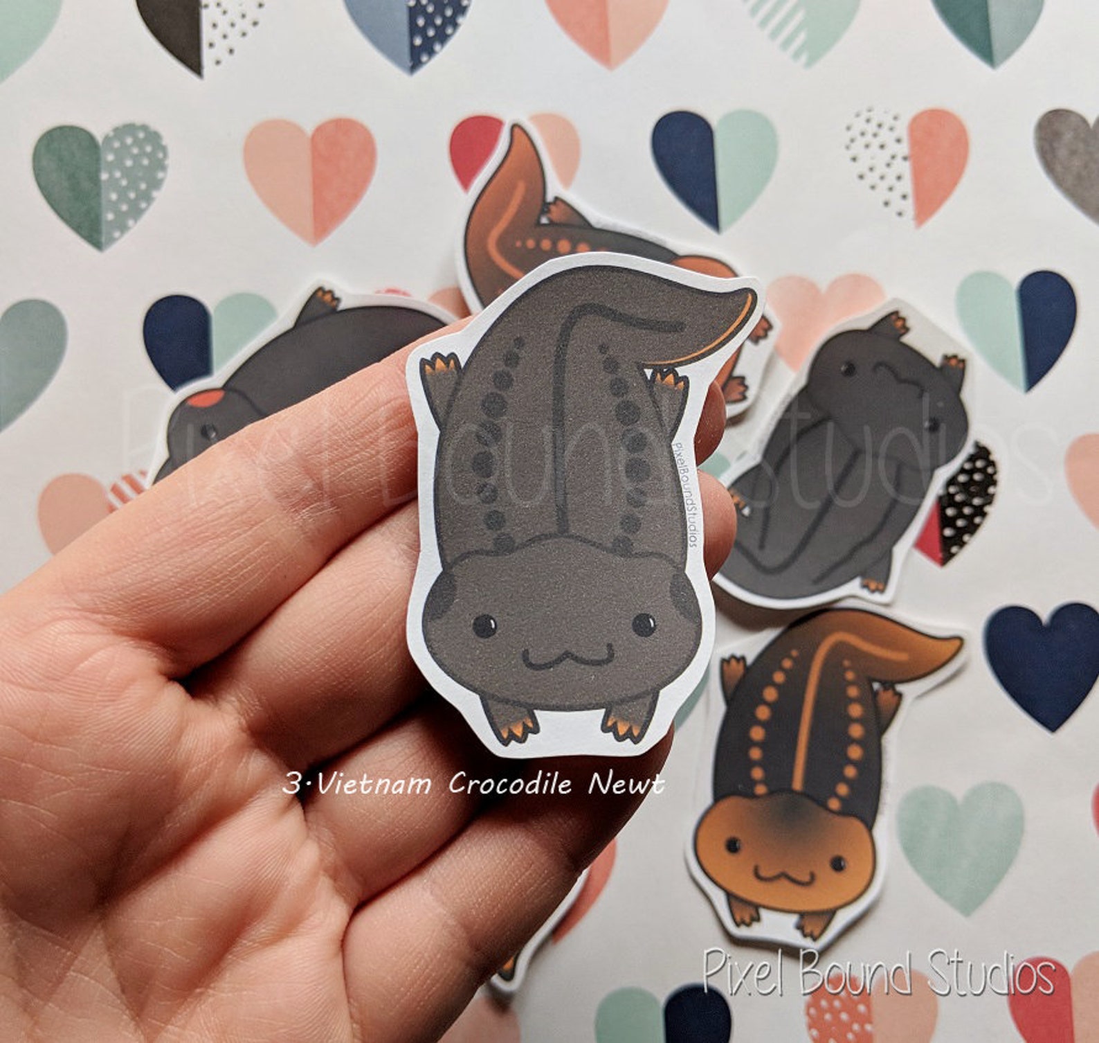 Crocodile/knobby Newt Stickers and Magnets | Customizable Colors - Etsy