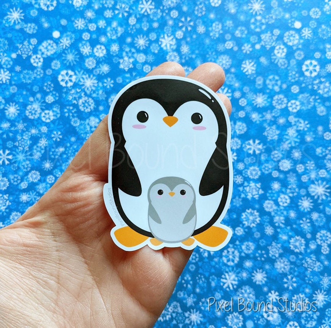 Chibi Cute Penguin Art Vinyl Sticker for Phone, Car, Tablet, Laptop - Etsy