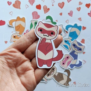 Cute Kawaii Ferret Stickers and Magnets - Etsy