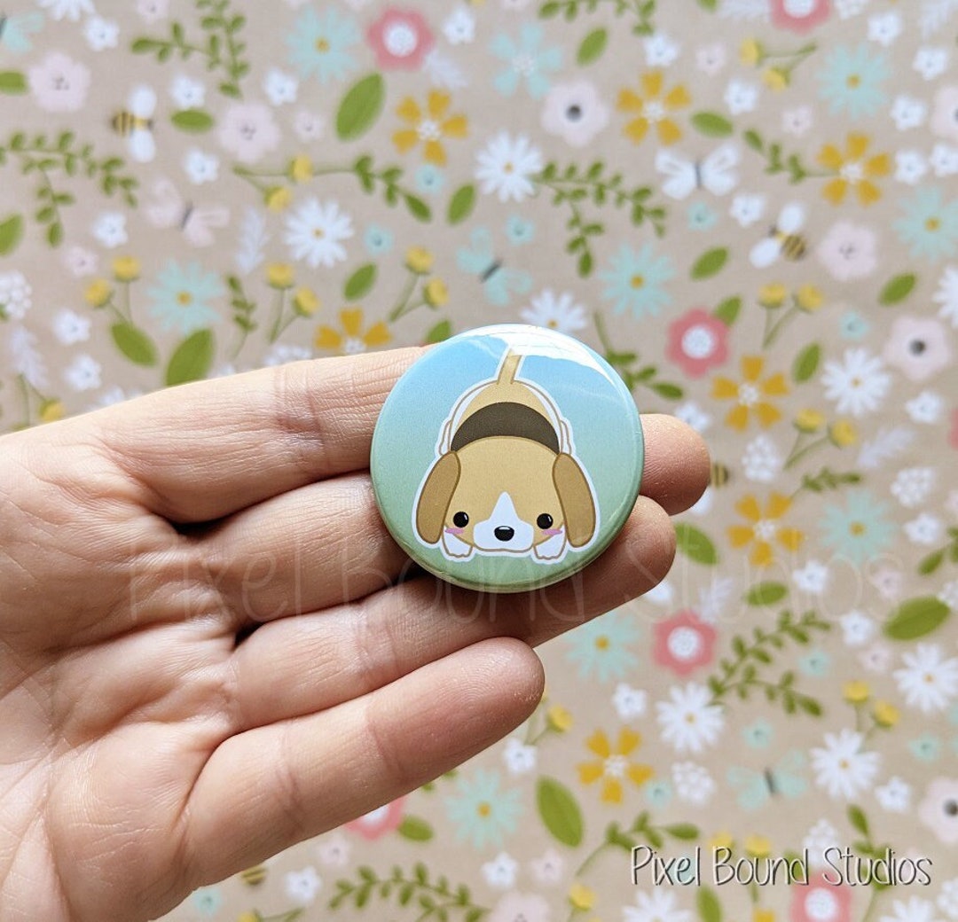 Chibi Cute Beagle Dog 1.5 Inch Button - Etsy