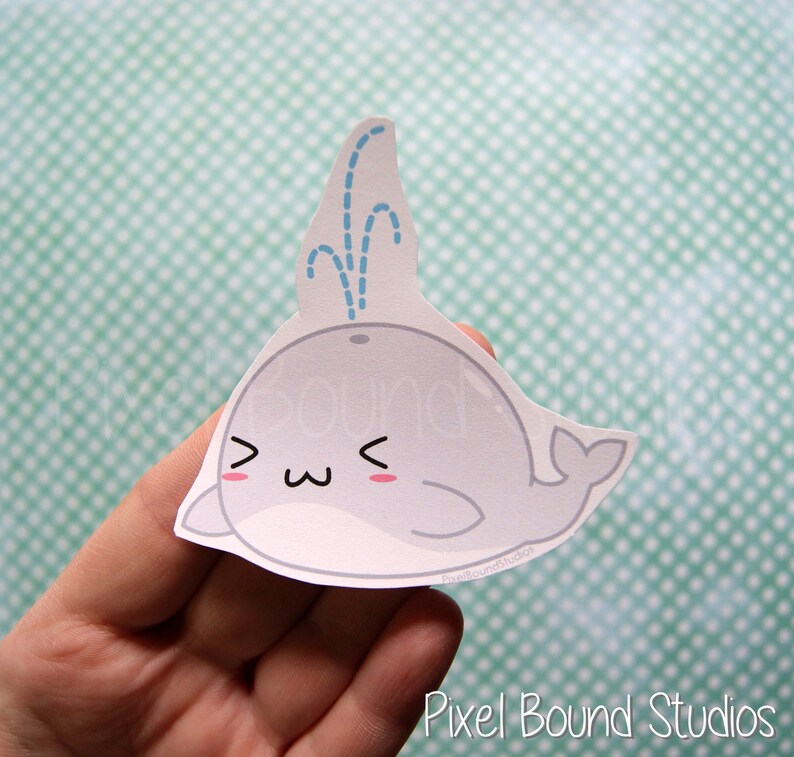 Chibi Whale Stickers and Magnets - Etsy