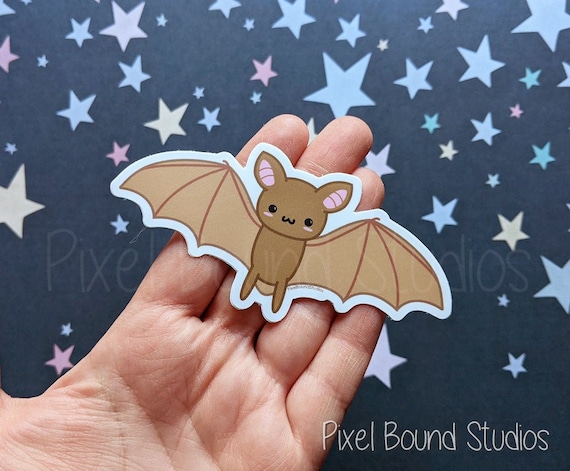 Kawaii Cute Bat Vinyl Sticker | Etsy
