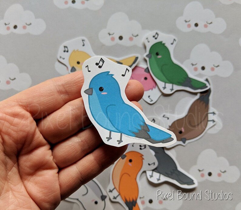 Chibi Songbird Stickers and Magnets | Etsy