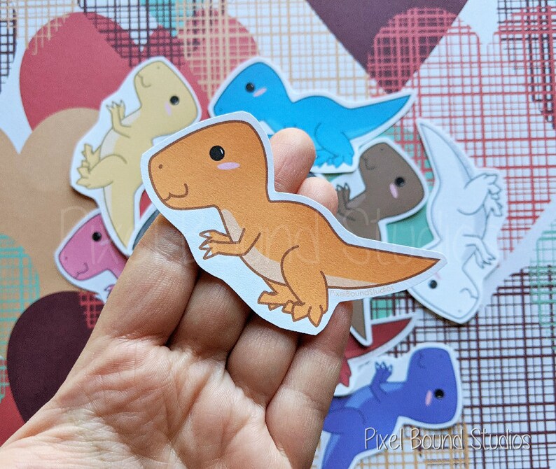 Chibi Tyrannosaurus Rex Stickers and Magnets | Etsy