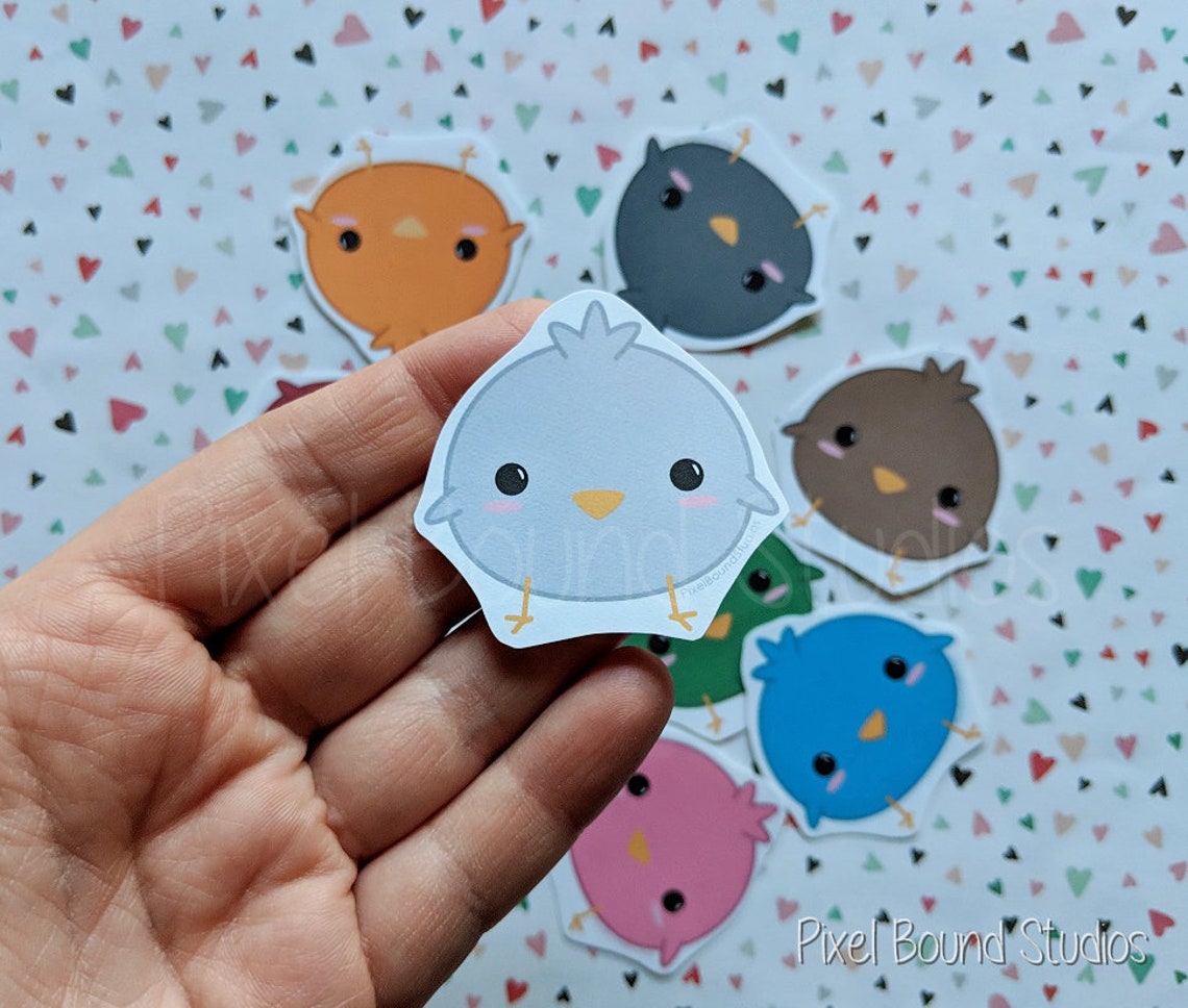 Chibi Chick Stickers and Magnets | Etsy