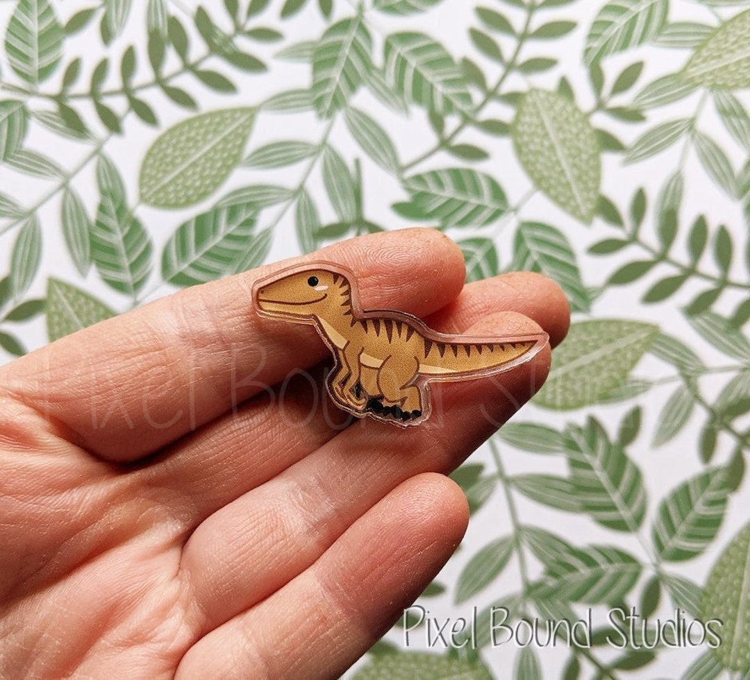 Kawaii Cute Raptor Acrylic Pin - Etsy