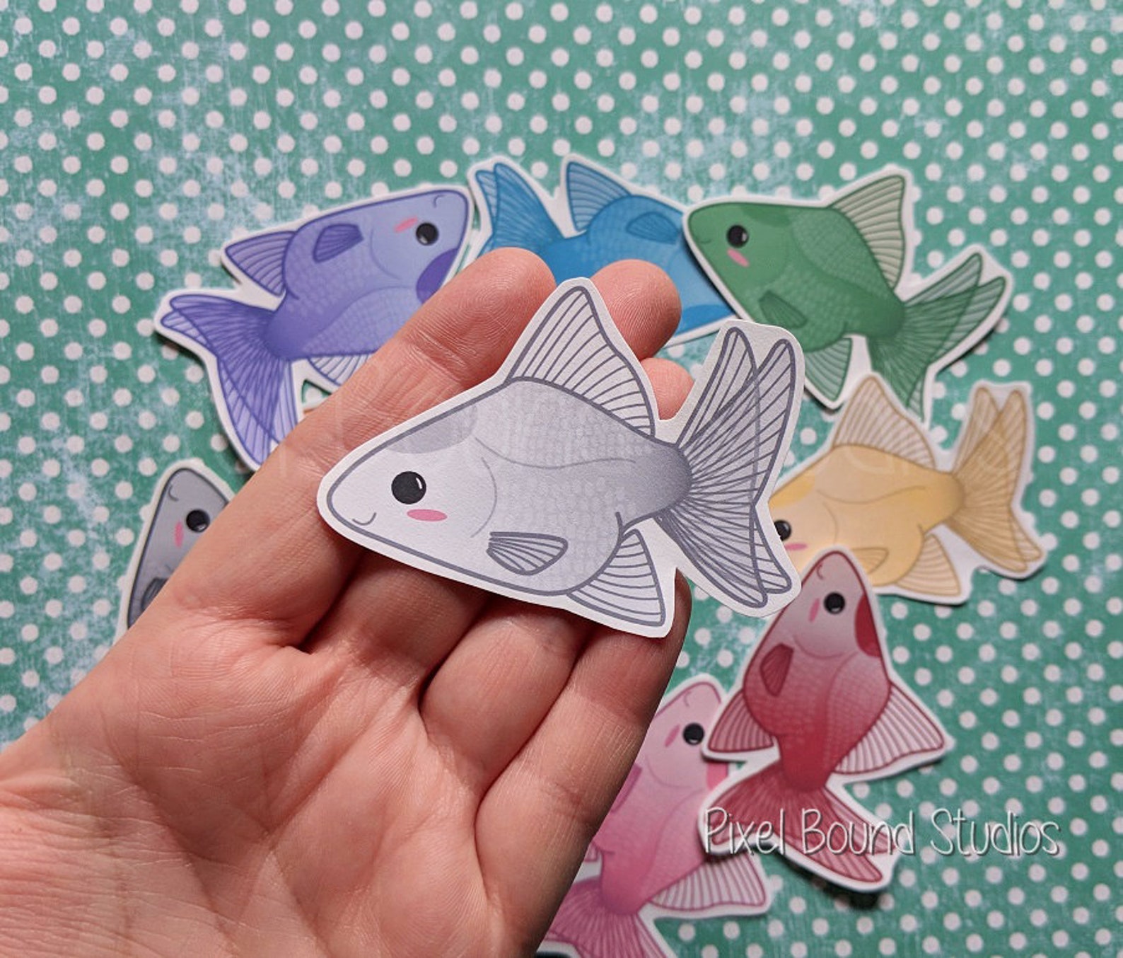 Chibi Cute Ryukin Goldfish Stickers and Magnets - Etsy