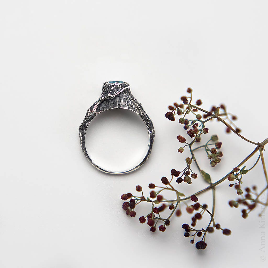 Wicca Black Ring Wiccan Jewelry Black Stone Ring Black | Etsy