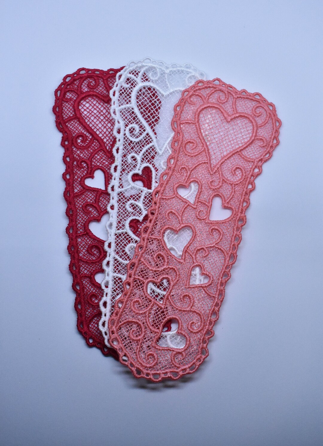 Lace Bookmark Hearts - Etsy