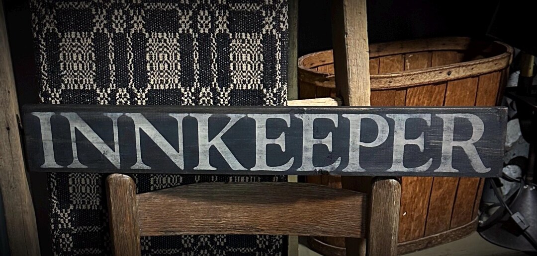 Handmade Primitive Wood Sign INNKEEPER, Colonial - Etsy