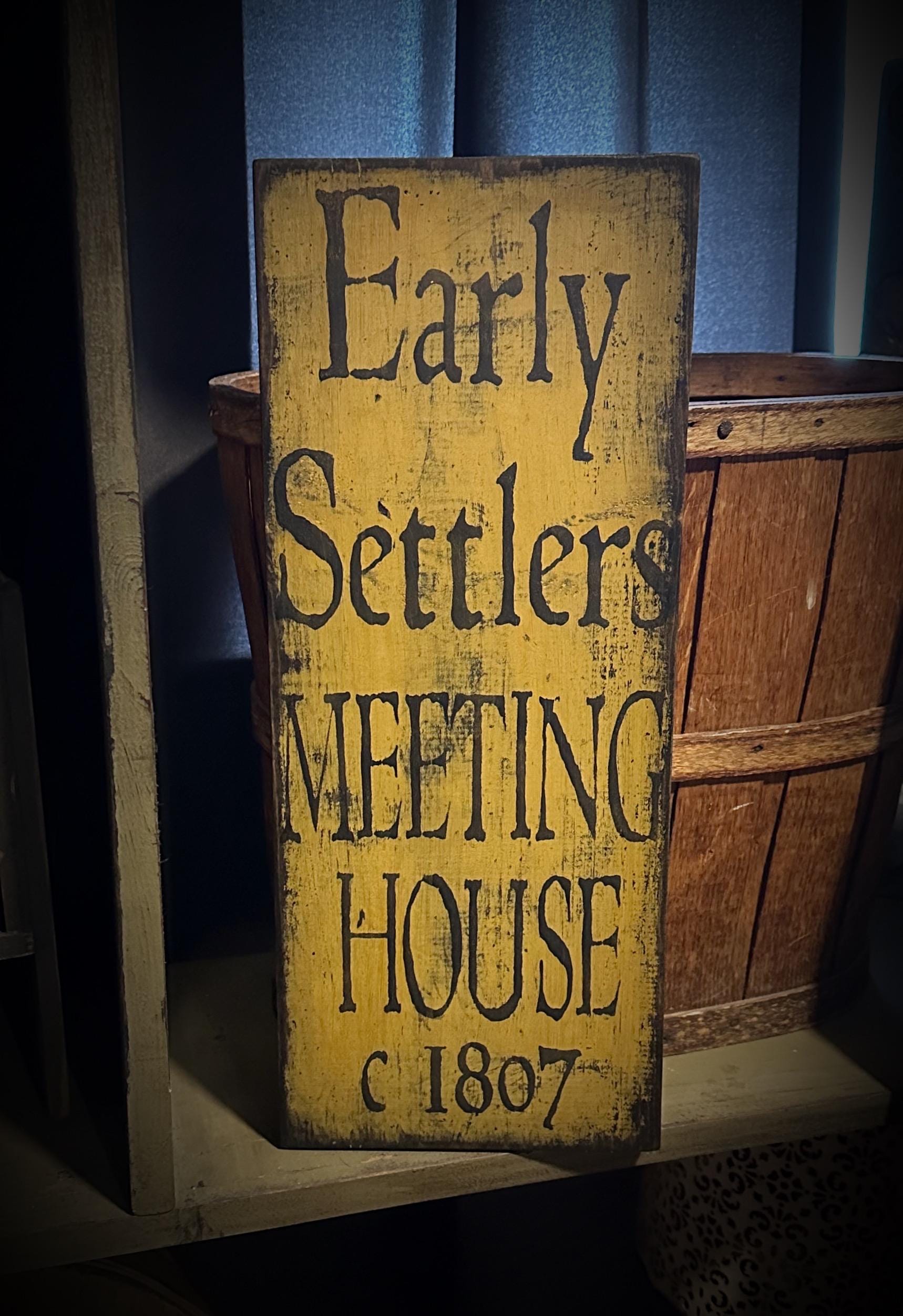 Handmade Primitive Wood Sign, Colonial - Etsy