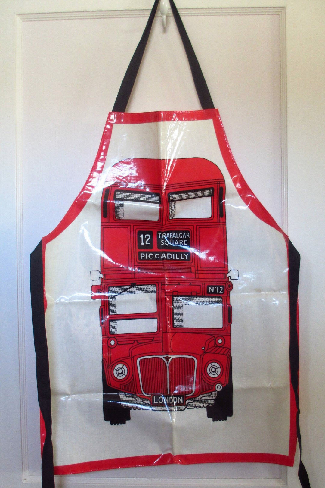Vintage Vinyl Apron London Double Decker Bus UK - Etsy
