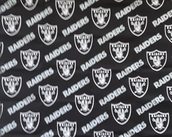 Las Vegas Raiders Fabric by the Yard 100% Cotton 58 Wide - Etsy