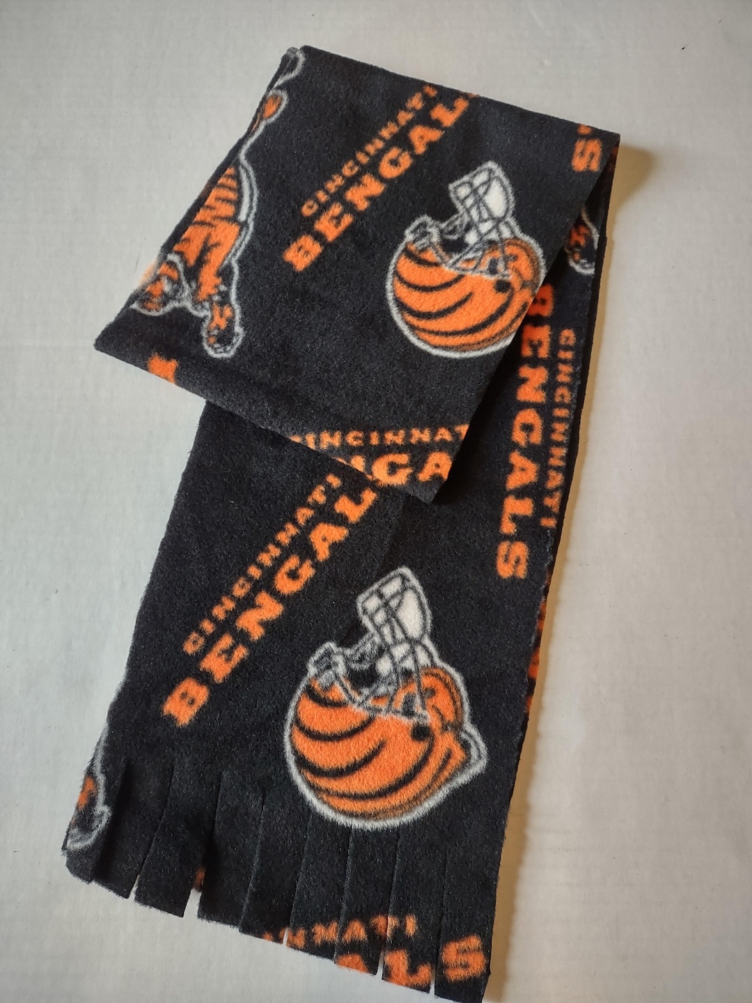 Cincinnati Bengals Fleece Scarf - NFL - 8" Wide X 60" Long - Handmade ...