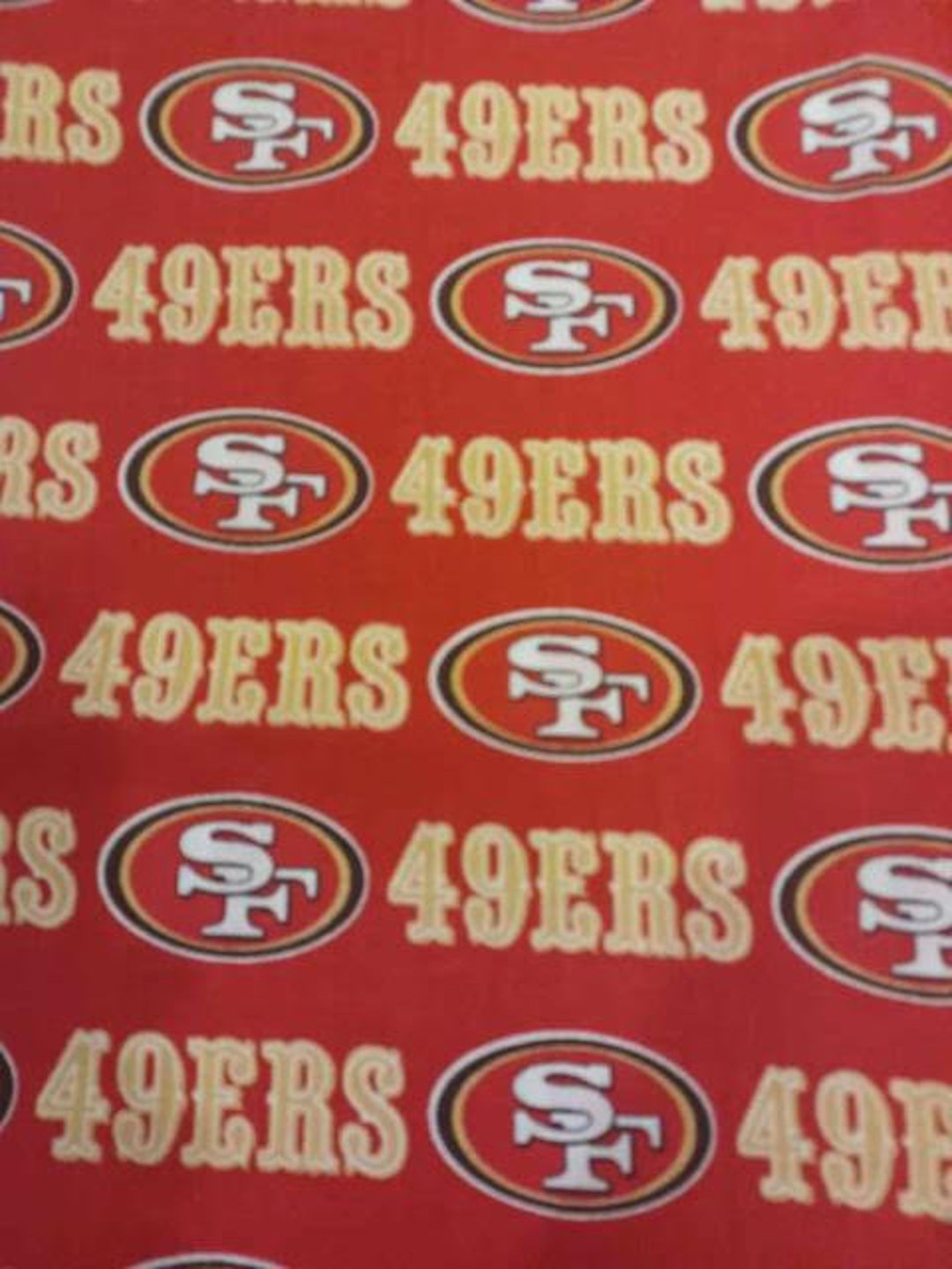San Francisco 49ers NFL Handmade Bandana - 22"long X 22" Wide - 100% ...