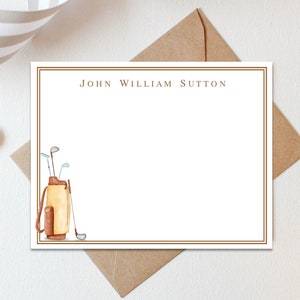 Personalized Golf Stationery | Golf Stationary | Golf Note Cards | Golf ...