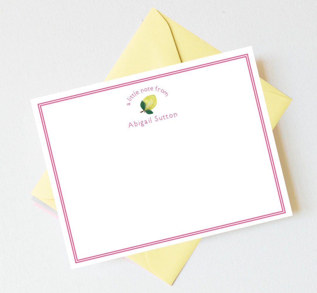 Lemon Thank You Cards | Lemon Birthday Thank You | Lemon Baby | Girls ...