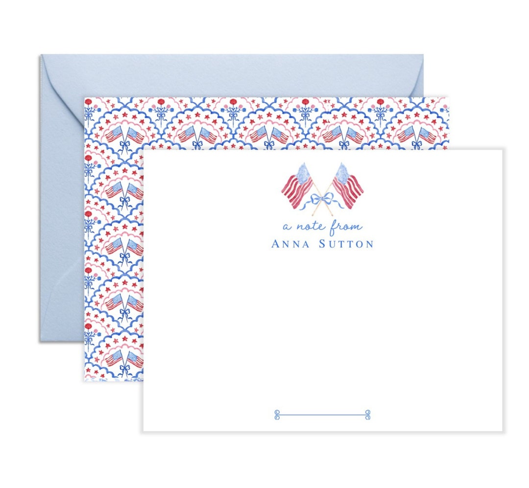 Patriotic Stationery | Patriotic Stationary | Patriotic Note Cards ...