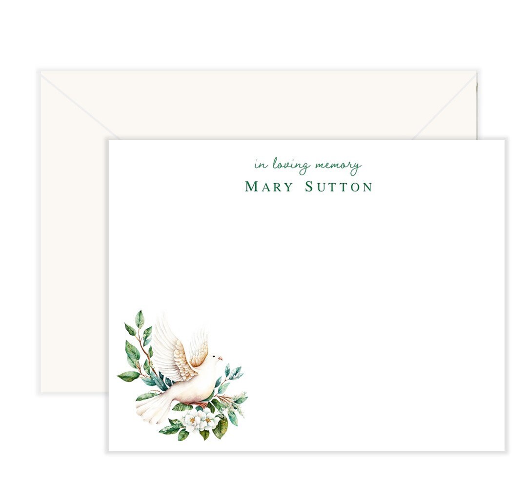 Personalized Funeral Thank You Cards | in Loving Memory Cards | Funeral ...