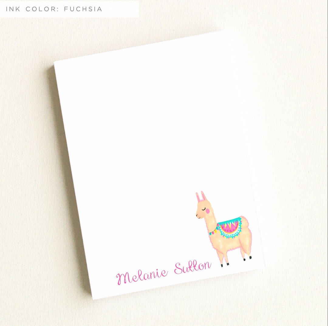 Personalized Llama Notepad | Llama to Do List | Llama Memo Pad | Llama ...
