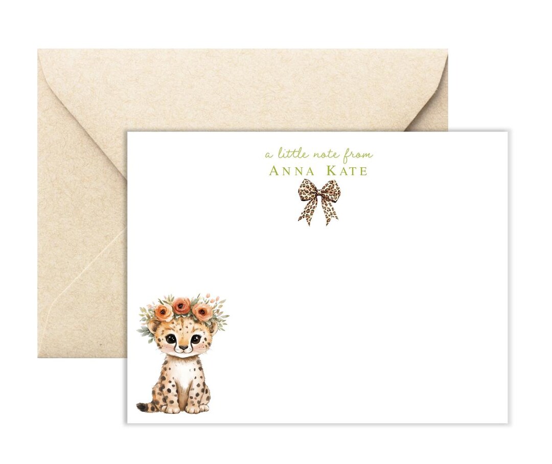 Cheetah Girls Stationery Set | Cheetah Gifts | Cheetah Birthday Thank ...