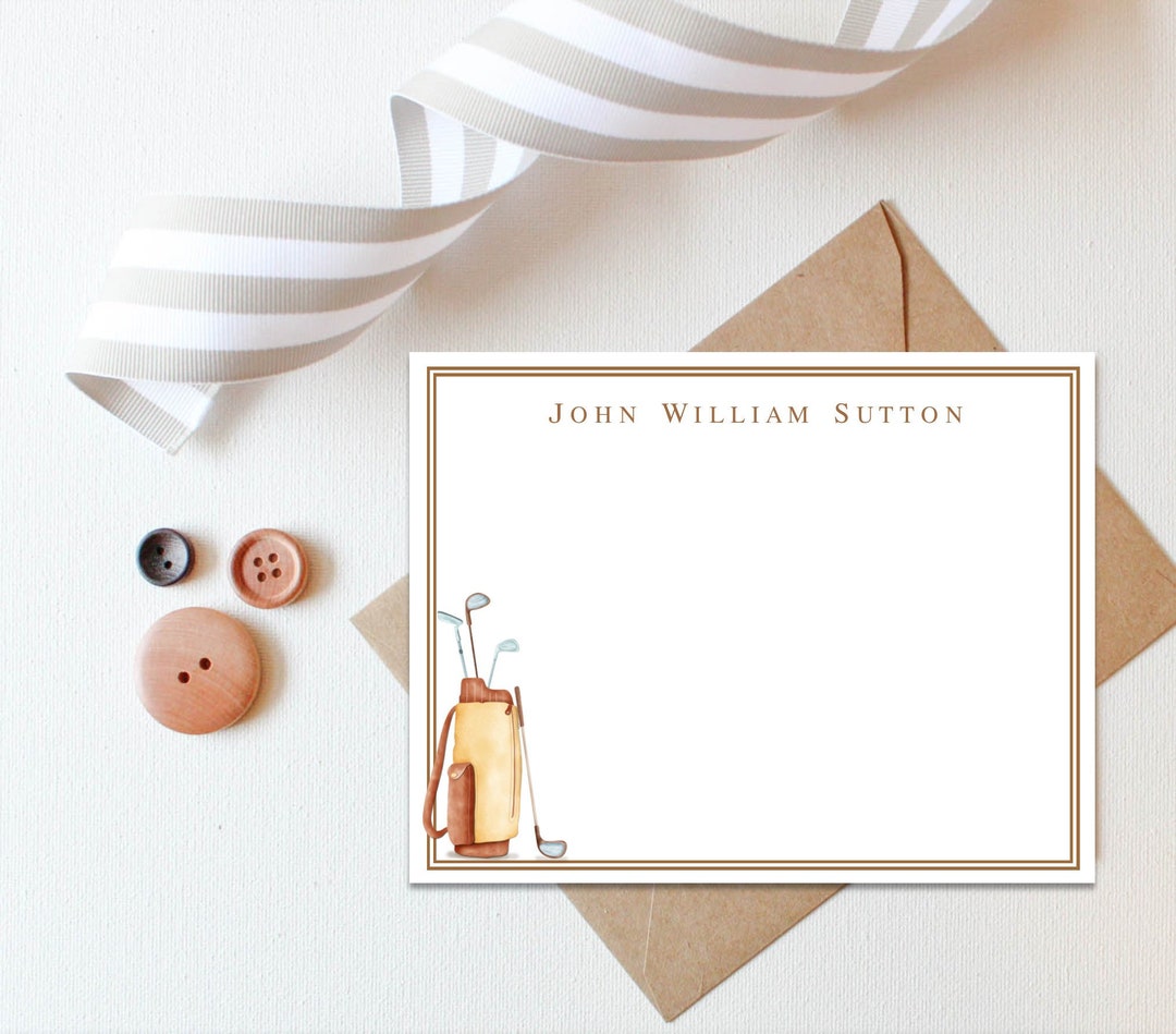 Personalized Golf Stationery | Golf Stationary | Golf Note Cards | Golf ...