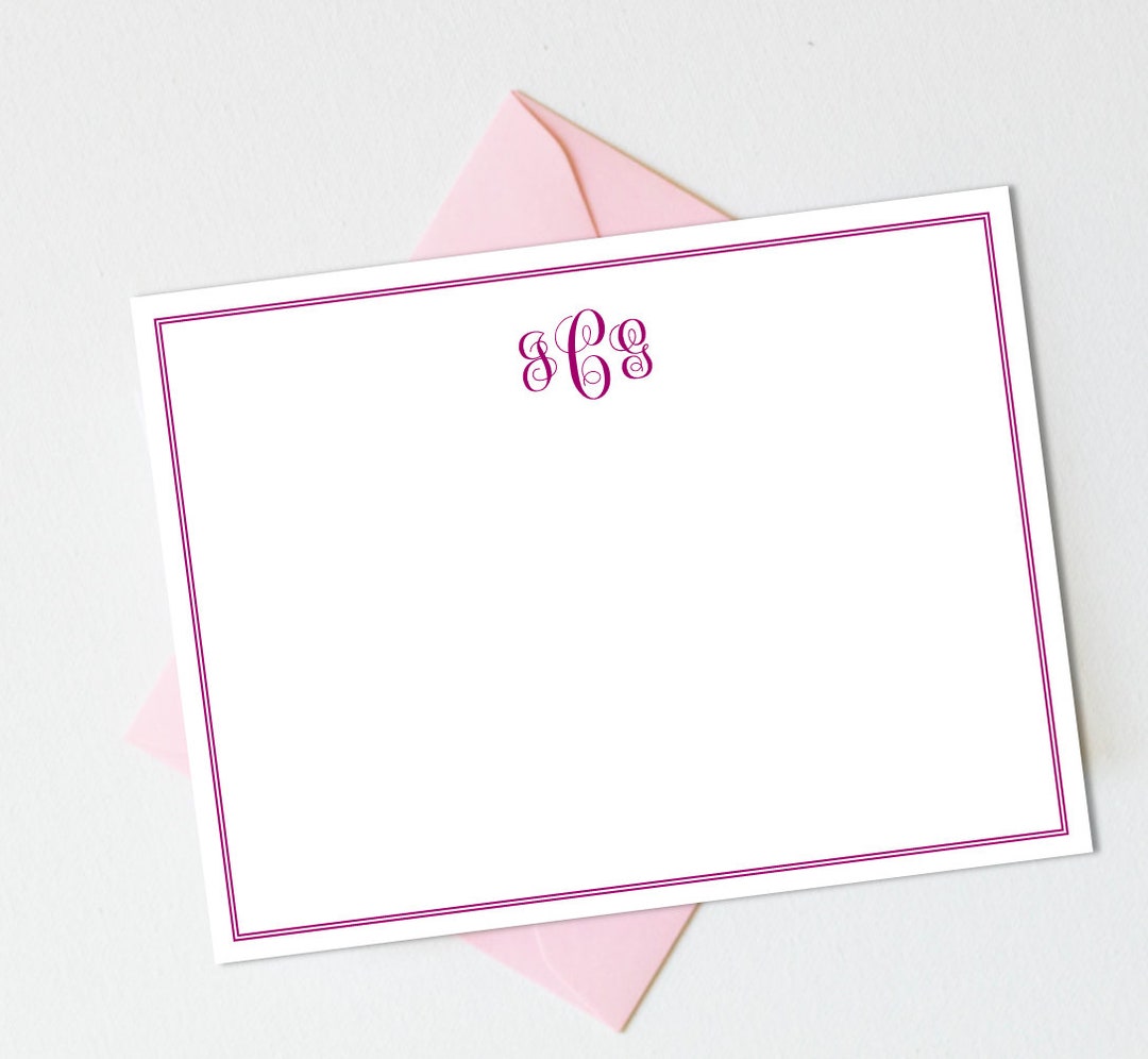 Monogrammed Stationery Monogram Personalized Stationary Stationary ...