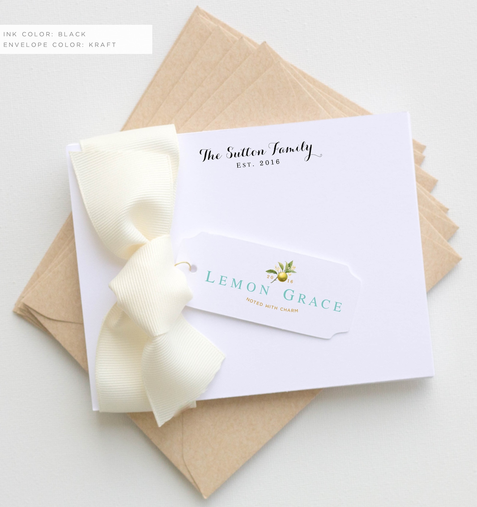 Family Personalized Stationery Set Last Name Personalized - Etsy