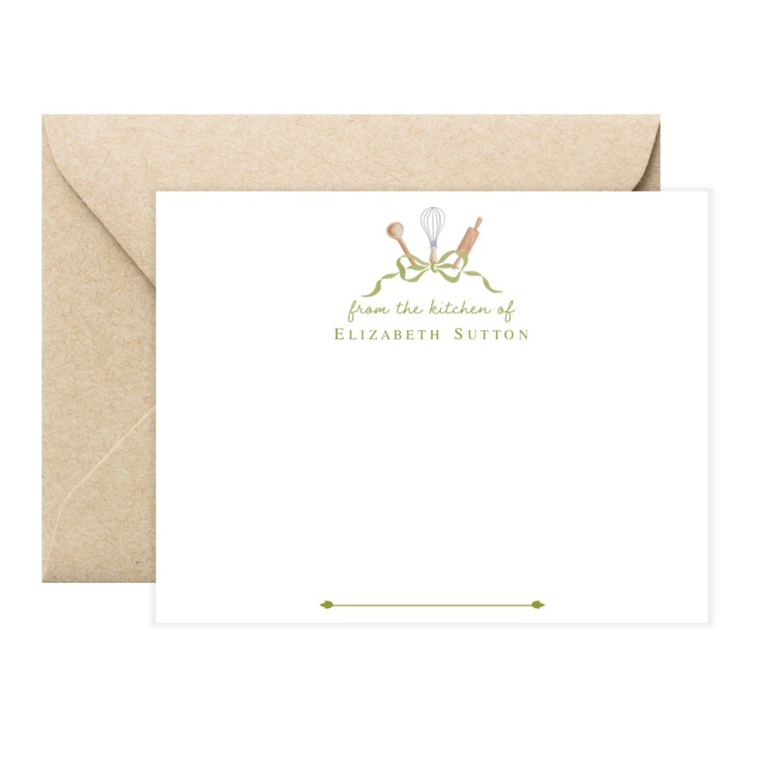 Personalized From the Kitchen of Stationery Set | Cooking Stationary ...