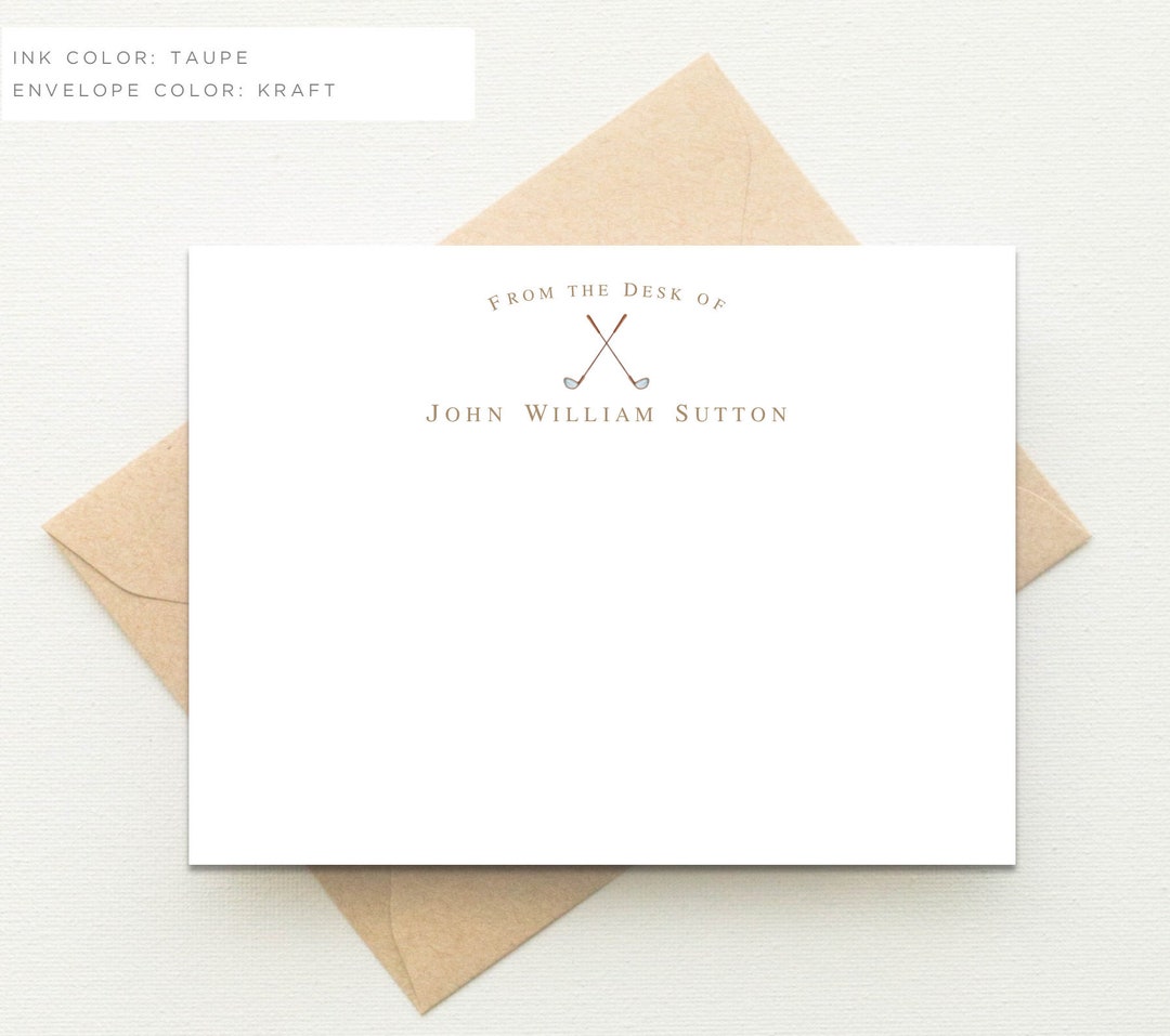 Personalized Golf Stationery | Golf Stationary | Golf Note Cards | Golf ...