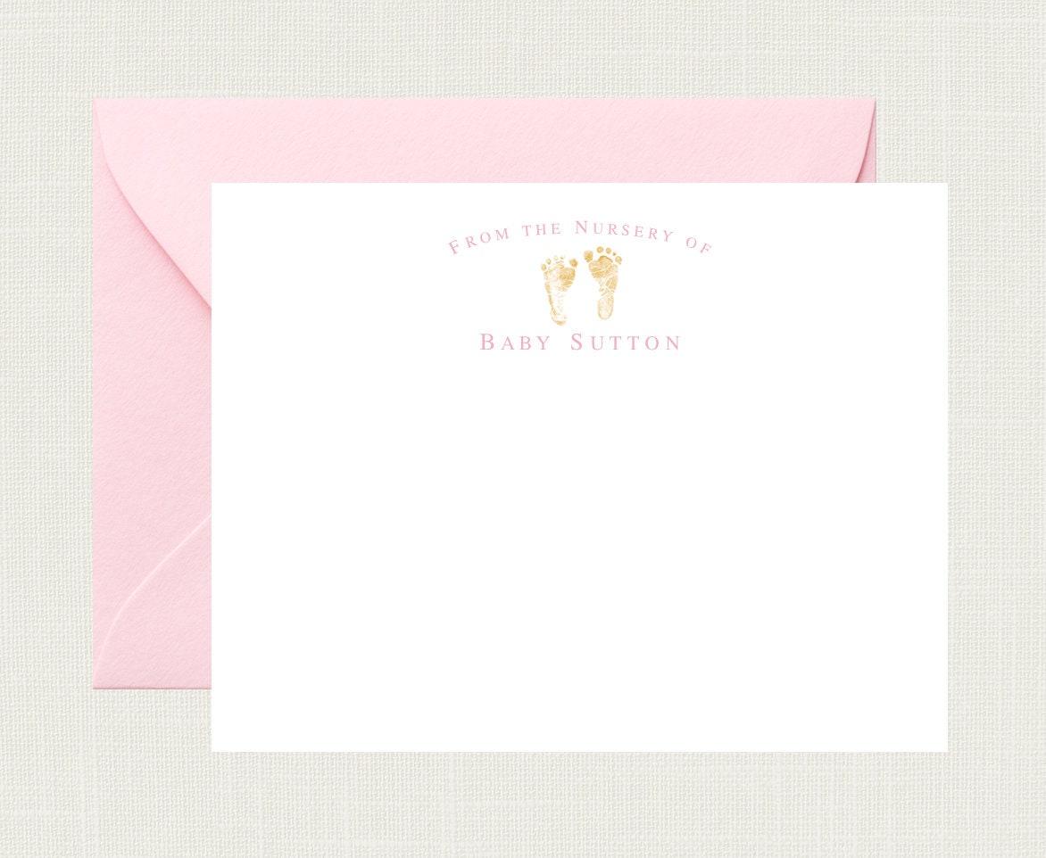 Baby Feet Thank You Cards Baby Shower Thank You Cards Baby | Etsy