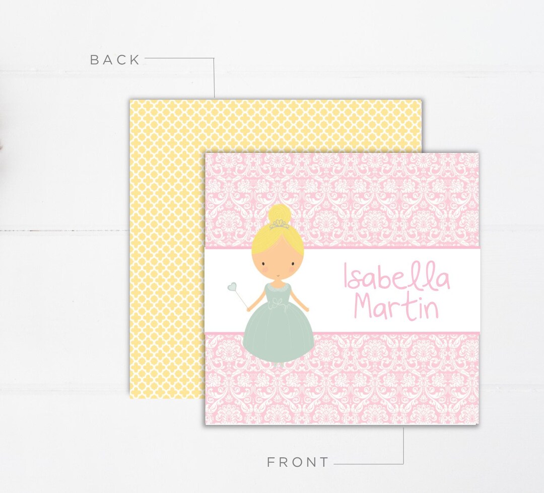 Princess Gift Tags | Kids Calling Cards | Kids Gift Tags | Mommy ...