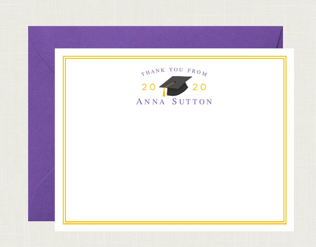 Personalized Graduation Thank You Cards | Graduation Thank You Notes ...