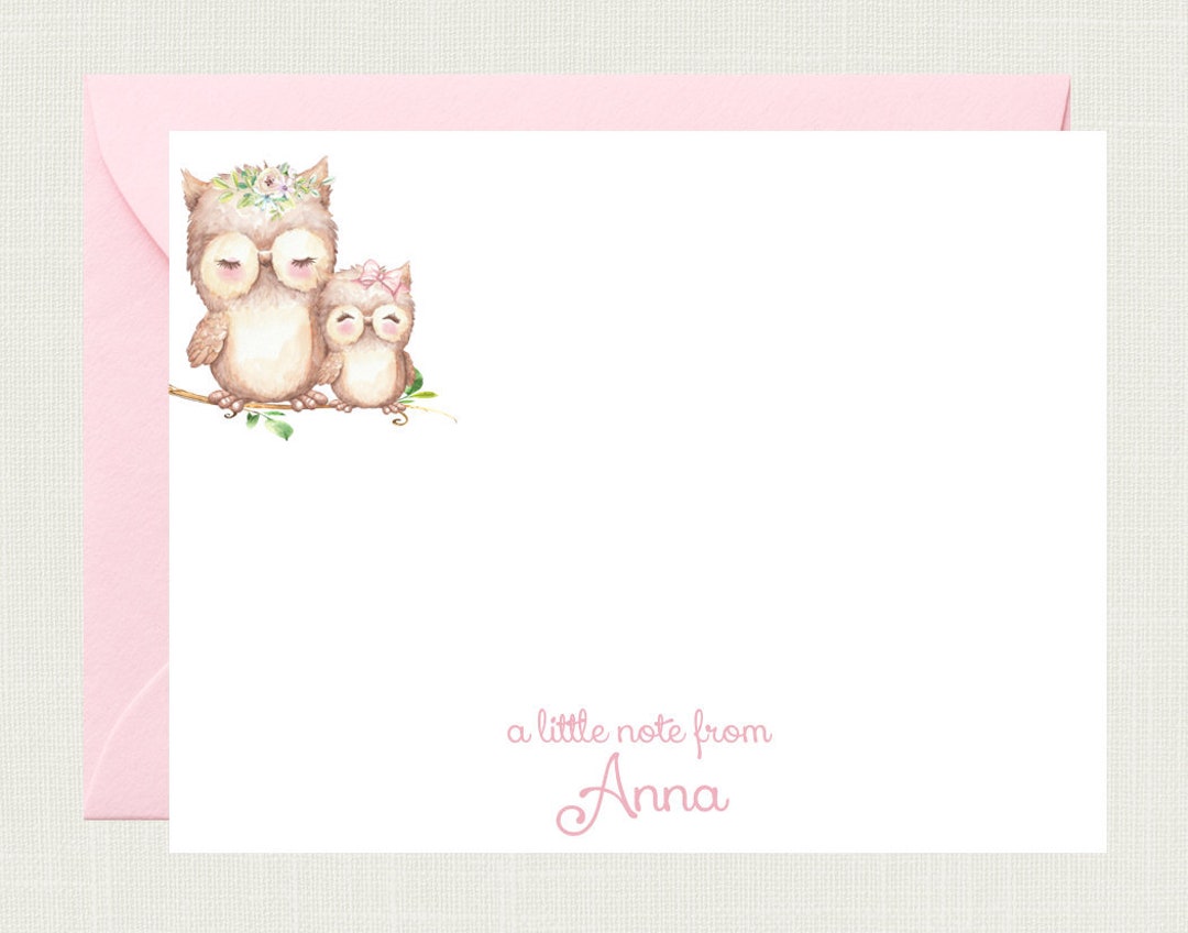 Owl Stationery Set for Girls | Owl Stationary Set | Owl Baby Shower ...