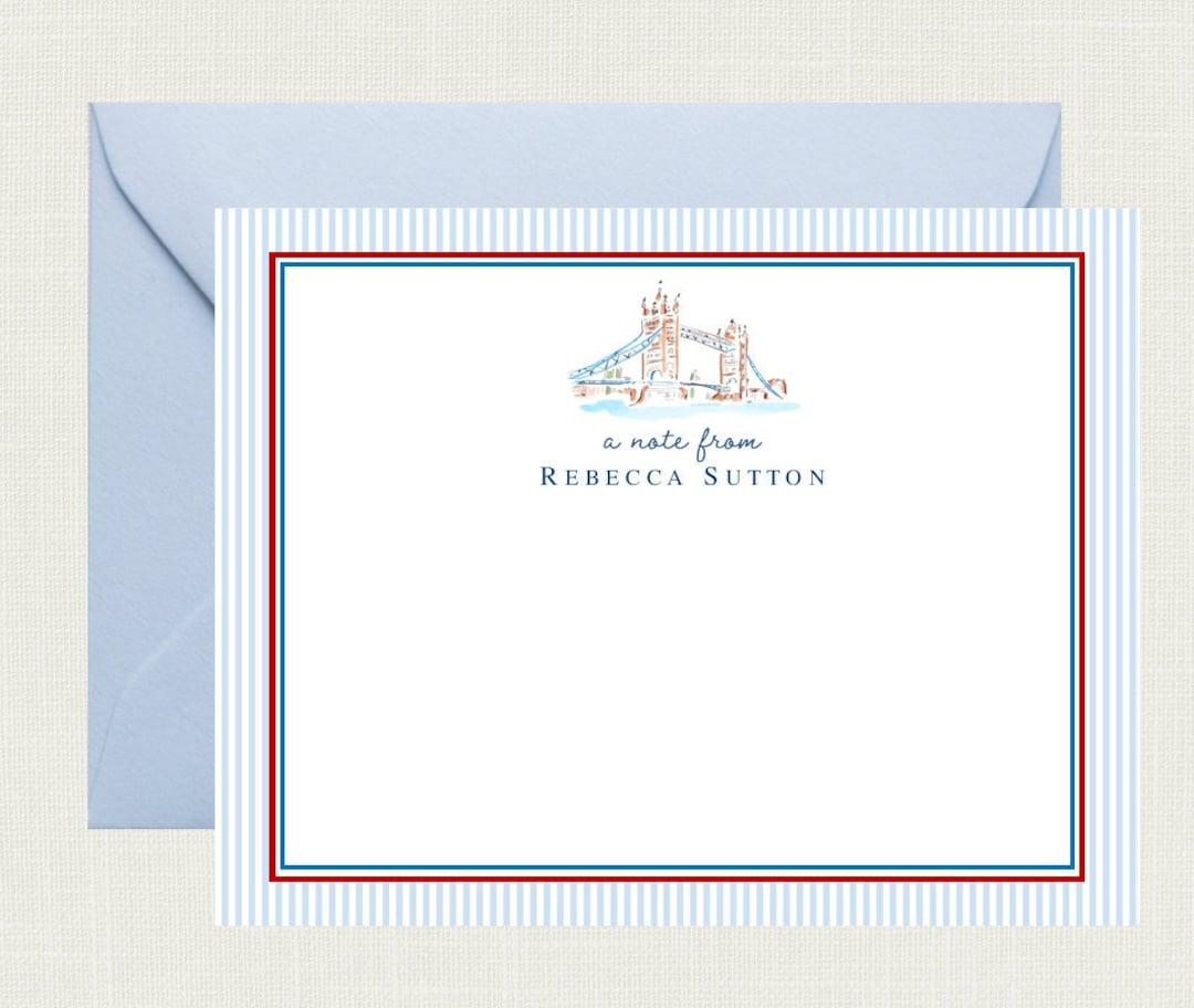 Personalized London Stationery | London Stationary | London Notecards ...