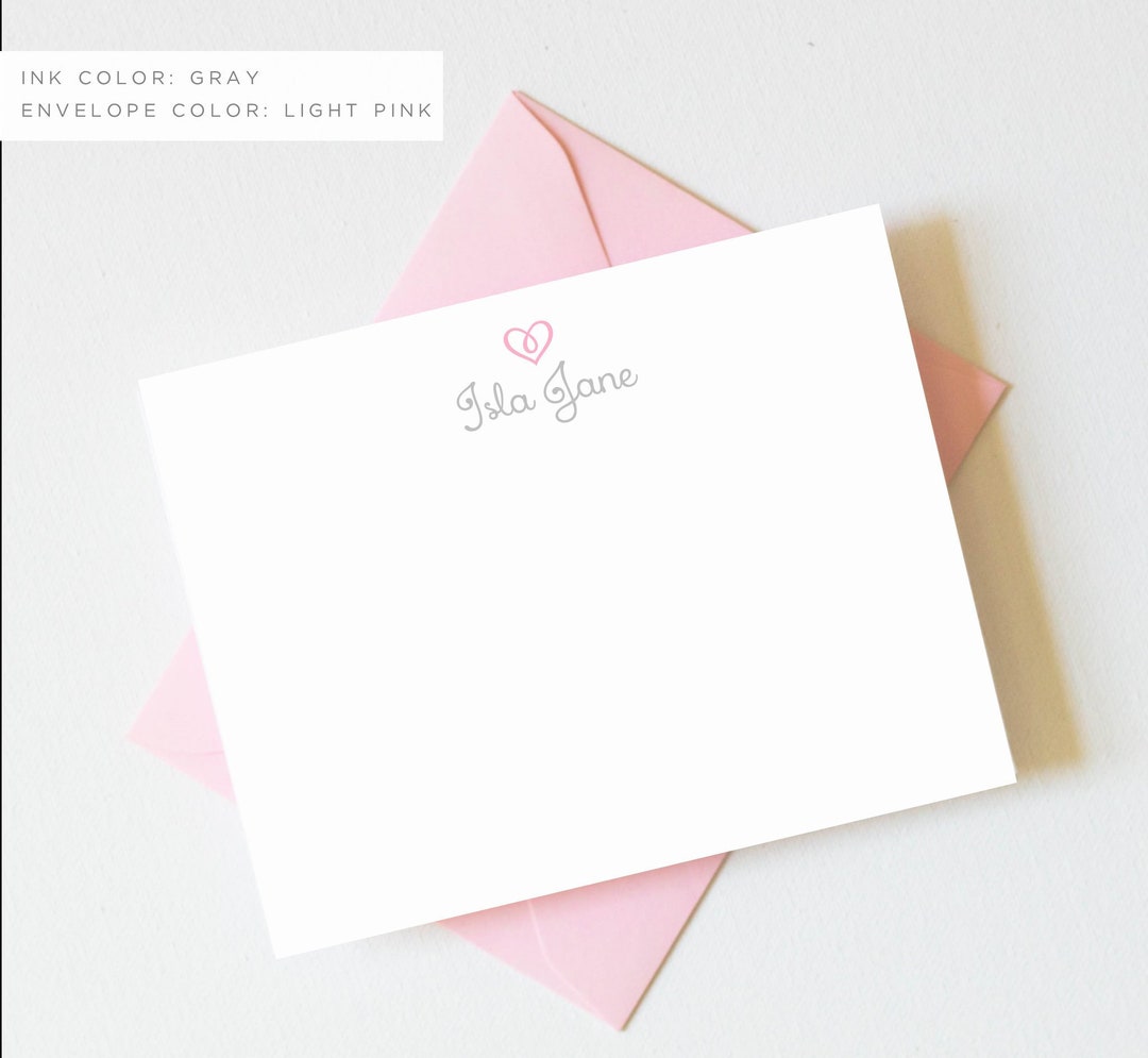 Girl Stationery Set | Girls Stationary Set | Hearts Stationery ...