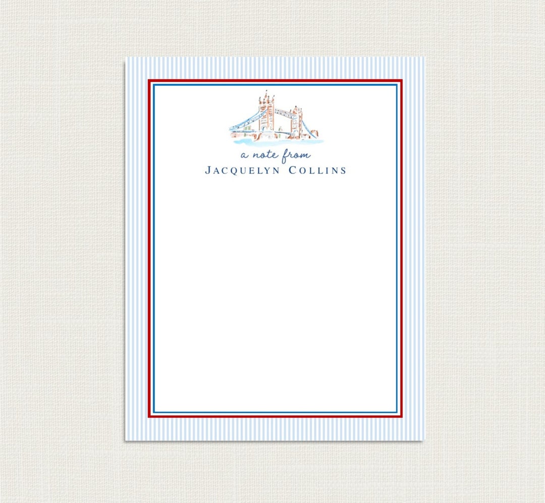 Personalized London Notepad | Personalized UK Stationery | London Gifts ...