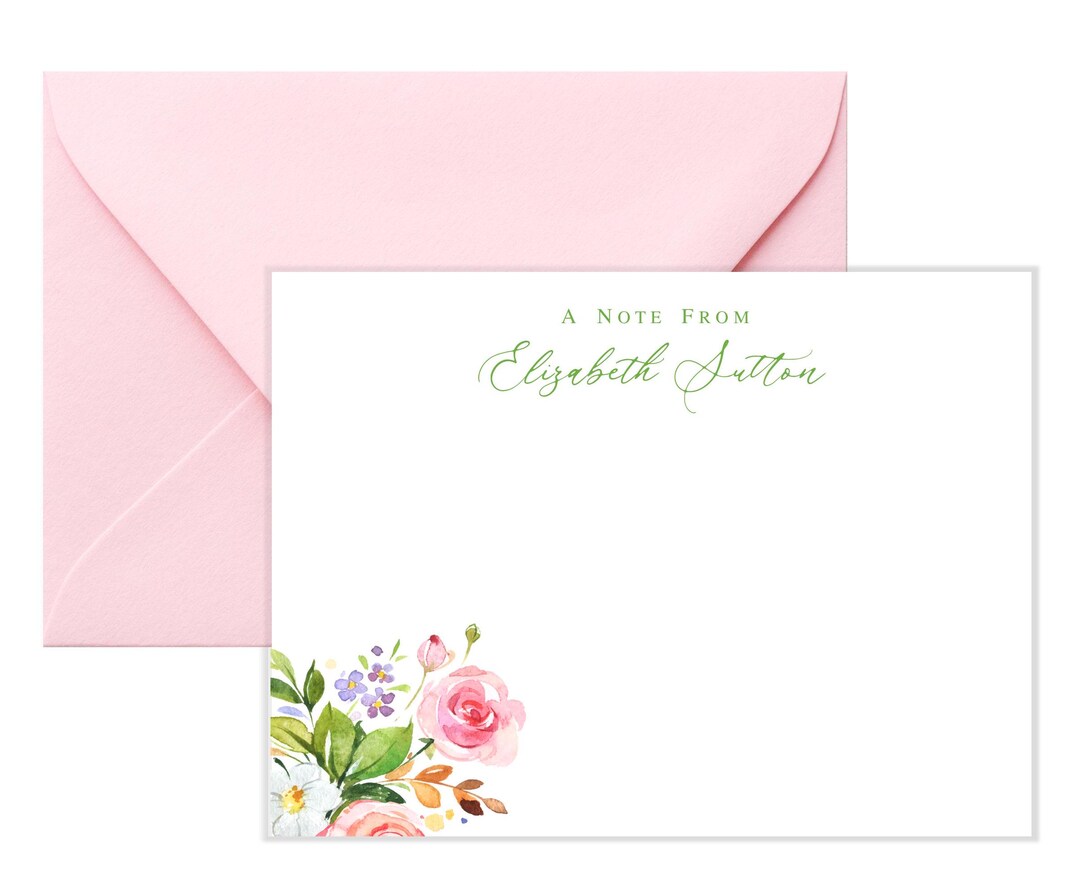 Personalized Floral Stationery | Floral Stationary | Floral Notes ...