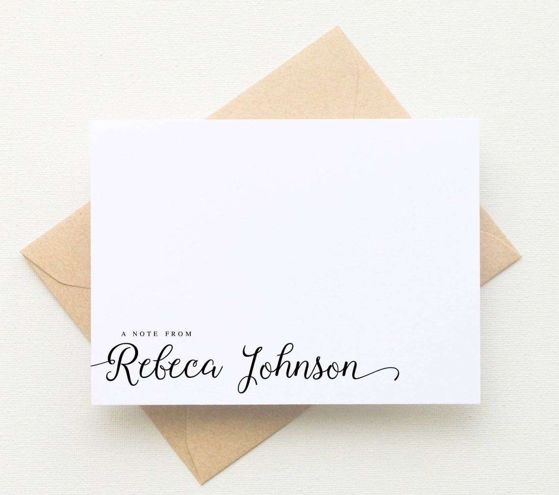 Personalized Stationery Script Personalized Stationary - Etsy