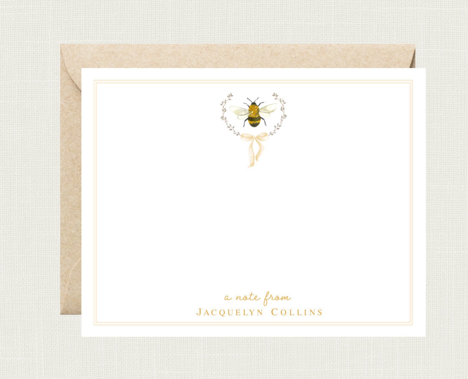 Personalized Bee Stationary Bee Stationery Bee Note Cards - Etsy