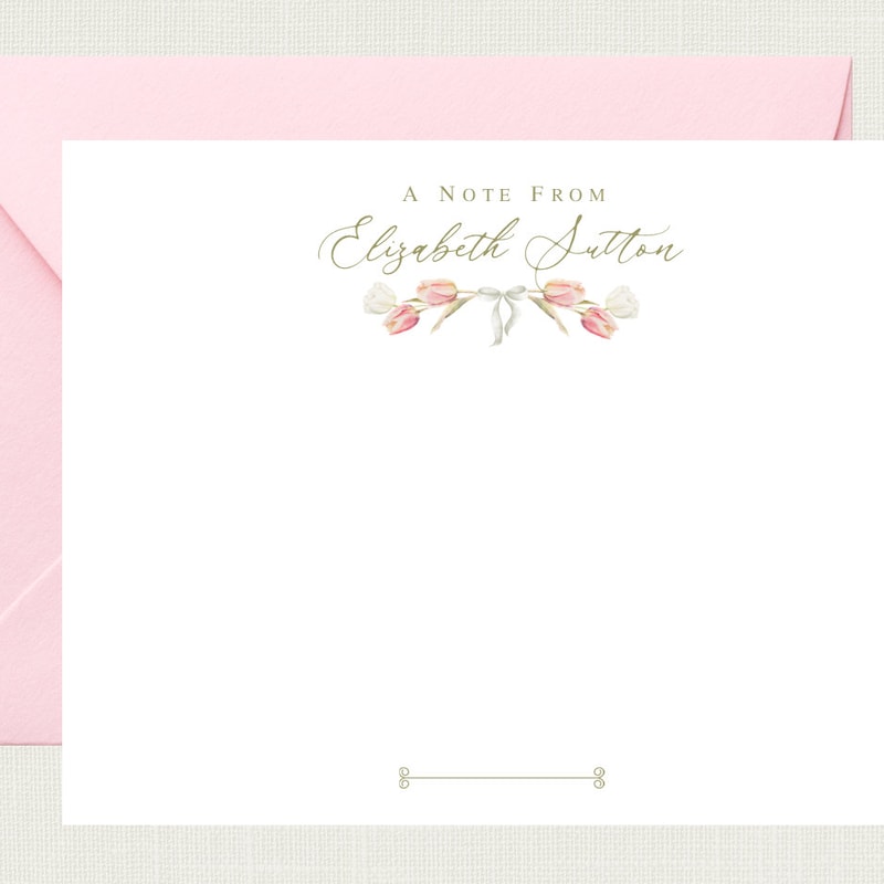 White Tulip Note Cards - Etsy