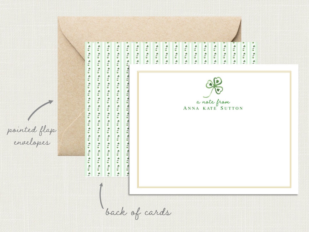 Personalized Clover Stationery | Personalized Clover Stationary ...