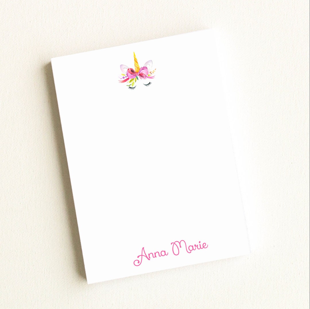Stationery for Girls | Girls Notepad | Personalized Girls Note Pad ...
