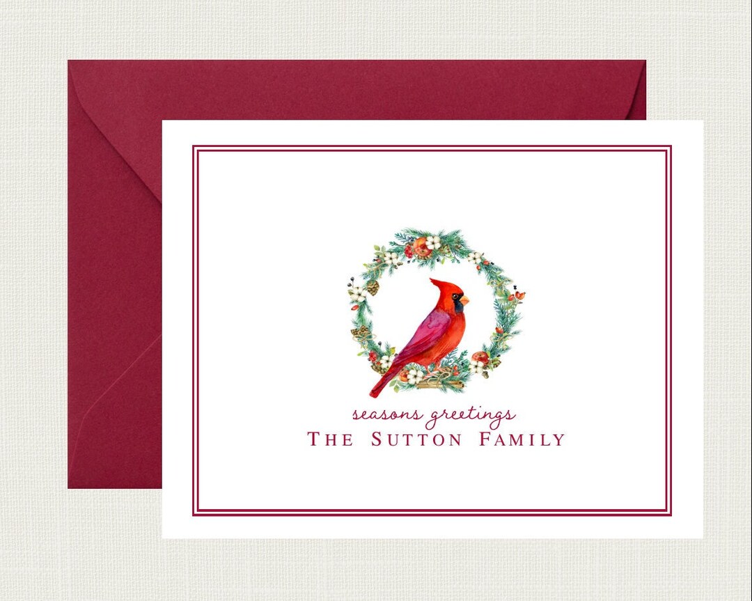 Cardinal Stationary | Cardinal Notecard | Cardinal Christmas Cards ...