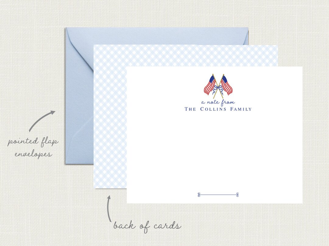 Patriotic Stationery | Patriotic Stationary | Patriotic Note Cards ...