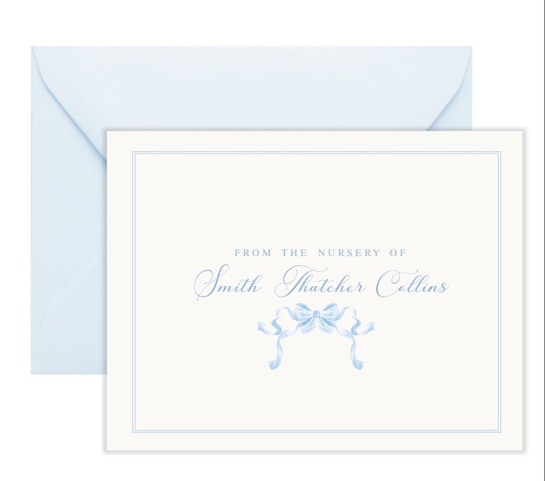 Bow Baby Shower Thank You Cards | Baby Shower Thank You Notes | Baby ...